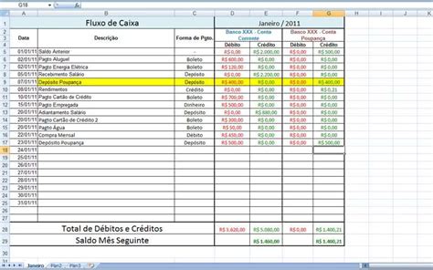 Planilha De Fluxo De Caixa Simples Excel Artofit