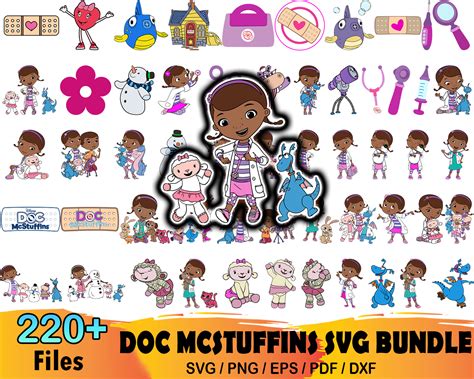 220 Files Doc McStuffins Bundle Svg Disney Svg Doctor Svg Inspire Uplift