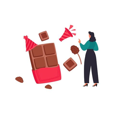 A La Chica Le Gusta El Chocolate Vector Premium