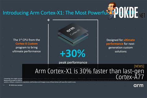 arm cortex x1 is 30 faster than last gen cortex a77 pokde