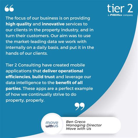Tier 2 Consulting On Linkedin Testimonialtuesday Testimonial Mobileapps Devops Hertsbusiness