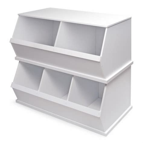 Two Bin Storage Cubby White 1 Qfc