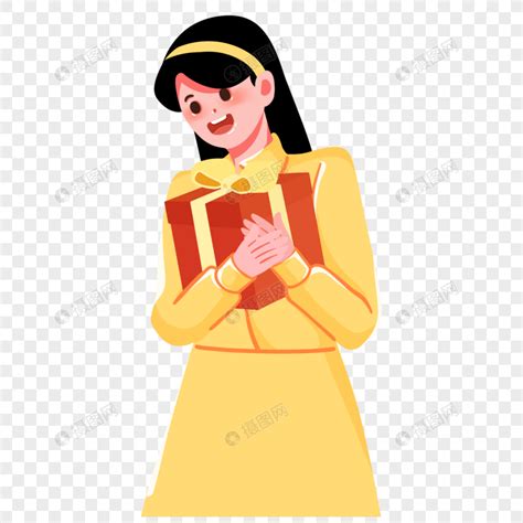 선물을받는 소녀