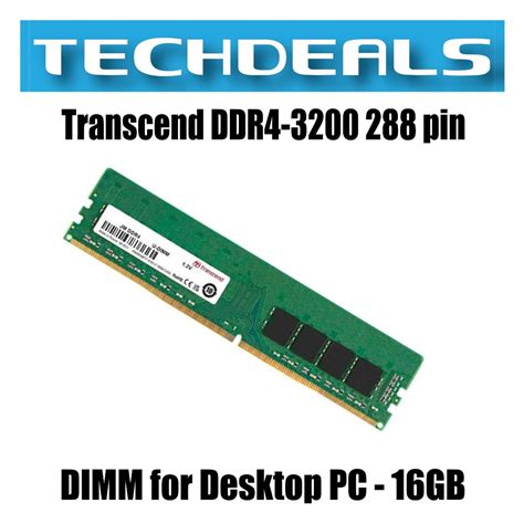 Transcend Ddr4 3200 288 Pin Dimm For Desktop Pc 16gb Computers And Tech Parts And Accessories