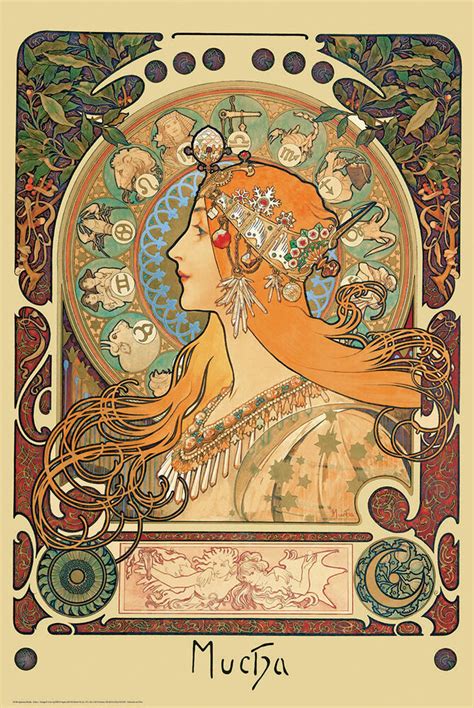 Alphonse Mucha Zodiac Poster — Poster Plus