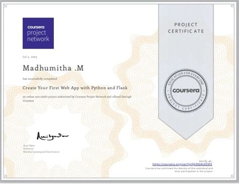 M Madhumitha On Linkedin Earned A Certificate In Create Your First Web App With Python And Clark