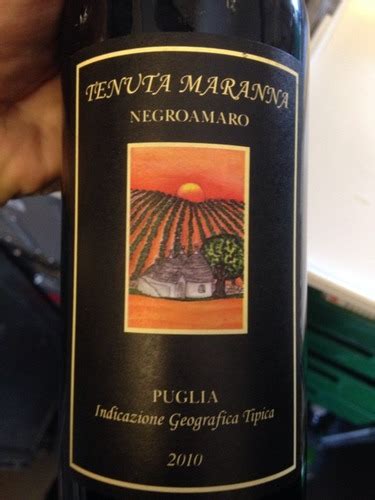 Tenuta Maranna Negroamaro Vivino Us