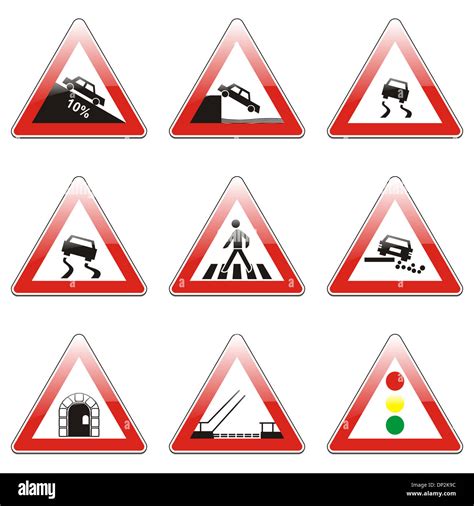 Isolated European Road Signs Details Cut Out Stock Images And Pictures Alamy