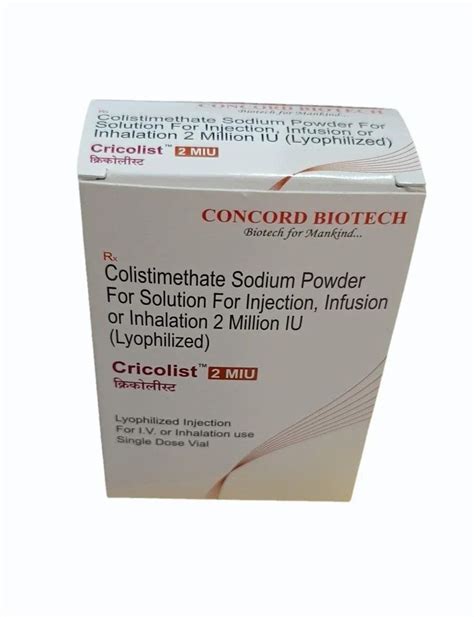 Colistimethate Sodium Powder Injection 2 Miu At ₹ 2690 Box In Varanasi Id 2852636304548