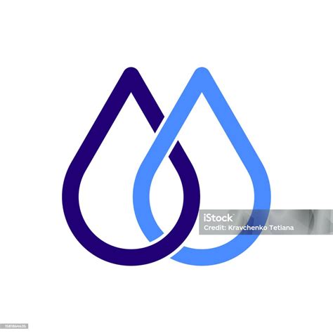 Wassertropfensymbol Vektorillustration Folge 10 Stock Vektor Art Und