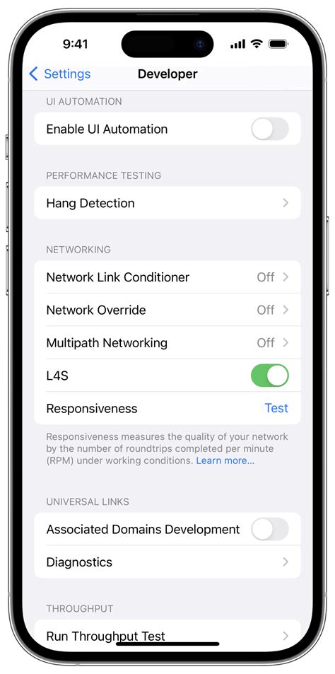 Testing And Debugging L4s In Your App Apple Developer Documentation