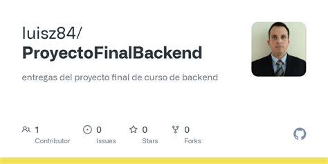 Github Luisz84proyectofinalbackend Entregas Del Proyecto Final De
