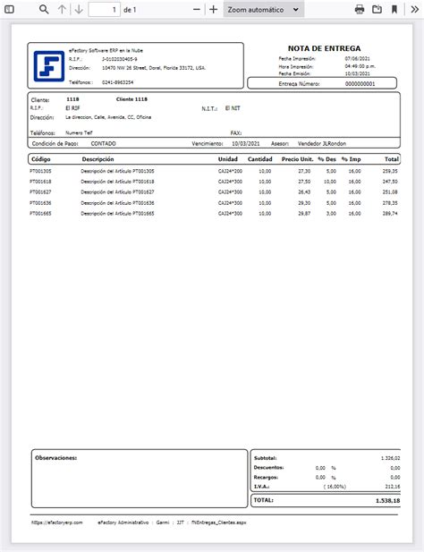 Modelo De Nota De Entrega Excel Imagesee