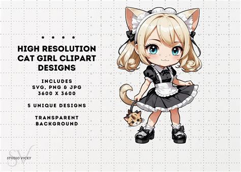 Chibi Anime Kattenmeisje