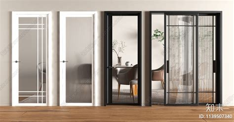 现代玻璃单开门3d模型下载【id 1139507340】 知末3d模型网