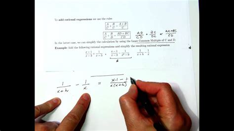 Precalculus Lecture 4 Part 3 Rational Expressions Algebra 2 Youtube