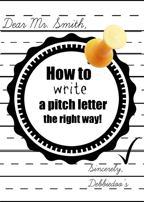 How To Write A Pitch Letter Debbiedoos