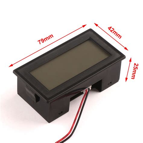 DC V LCD Voltage Meter Volt Panel Meter Blue Digital Display Wires