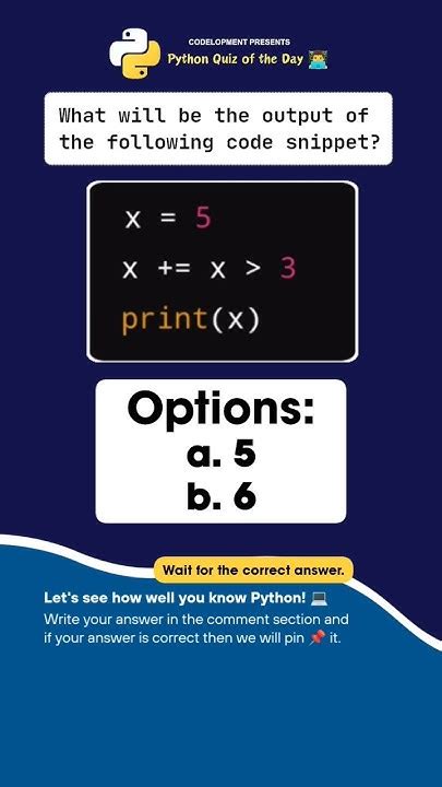 Python Quiz Question 107 👨‍💻 Shorts Youtube