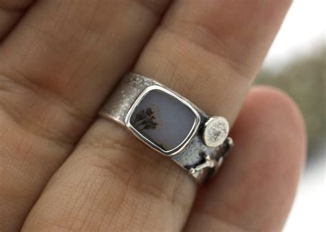 Scenic Agate Tree Branch Ring