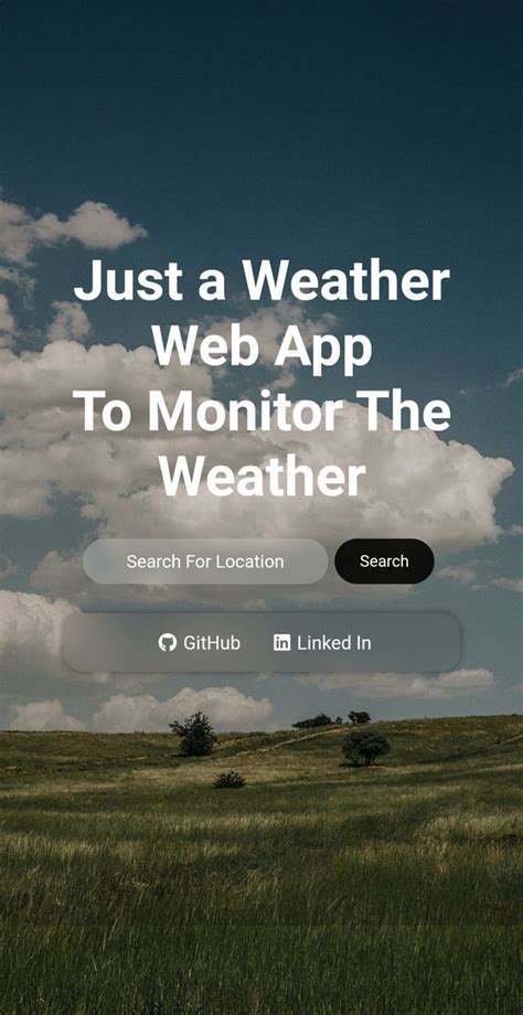 New Weather Web App Rfrontend