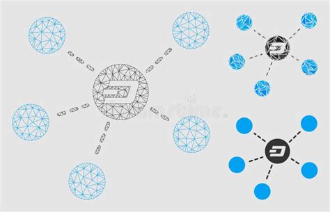 Dash Coin Relations Vector Mesh 2d Model And Triangle Mosaic Icon Stock Vector Illustration Of
