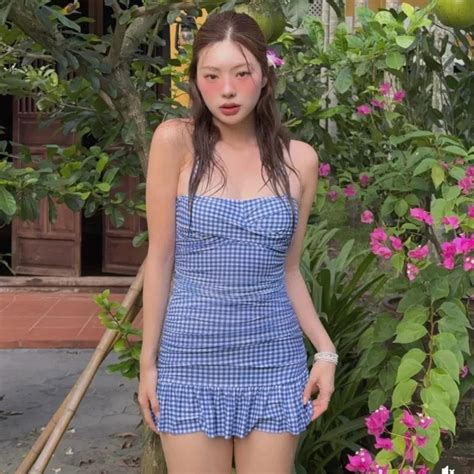 Push Up For Small Bust Modest Bikini 2026 New Korean Style Plaid Two