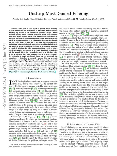 Unshard Guided Filtering Pdf Filter Signal Processing Digital