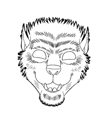 Coloriage Masque De Loup Garou Dhalloween Télécharger Et Imprimer