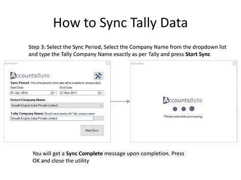 How To Sync Tally Data PPT