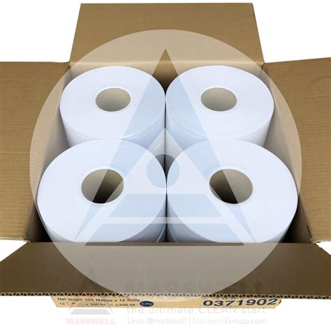 กระดาษชำระม้วนใหญ่ Kimsoft Jrt 2 ชั้น 300 เมตร 12ม้วน