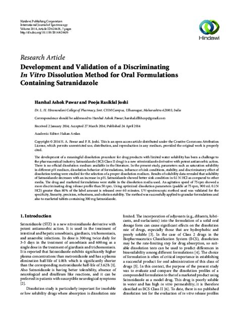 pdf development and validation of a discriminating in vitro