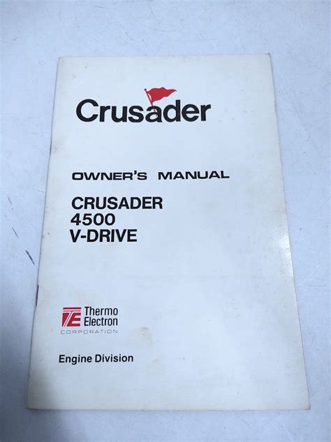 Crusader 94223 4500 V Drive Owners Manual Max Marine Outlet