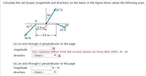 Solved Calculate The Net Torque Magnitude And Direction On Chegg