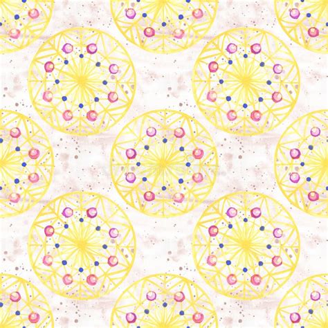 Pattern In Boho Style Seamless Texture Hand Drawn Illustration For Your Design Bright Colors