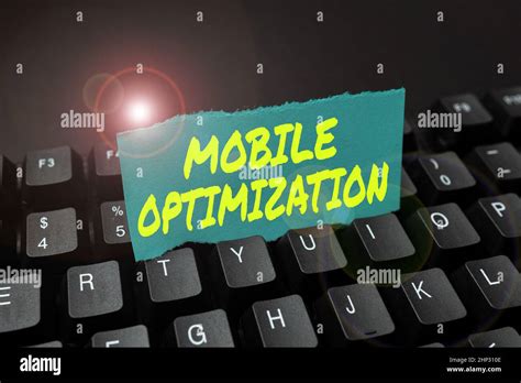 Text Showing Inspiration Mobile Optimization Word Written On Site Content Reformatted For