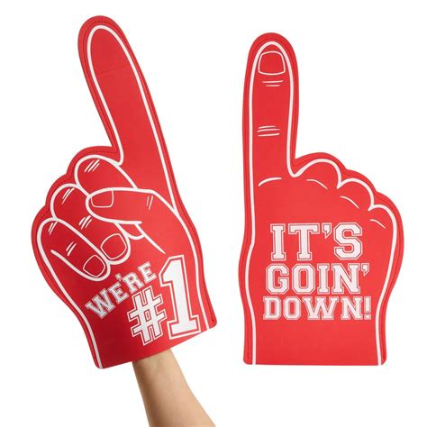 Okuna Outpost Giant Foam Fingers Cheering Hand And Red Foam Fingers