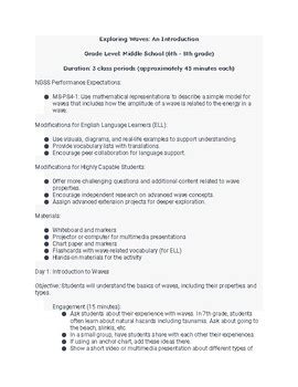Lab And Introduction To Waves 3 Periods By Seek Your Summit Science