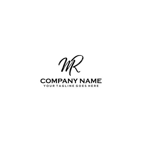 Premium Vector M R Mr Initial Letter Handwriting And Signature Logo