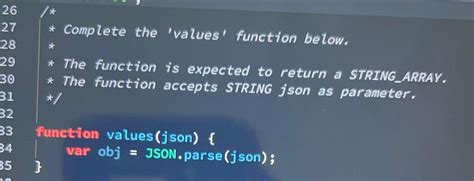 Solved Javascript Write A Function Called Values Which