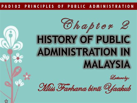 Pdf Chapter 2 History Of Public Administration In Malaysia