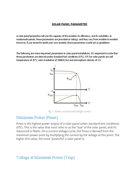 maximum power pmax solar panel parameter descargar gratis pdf