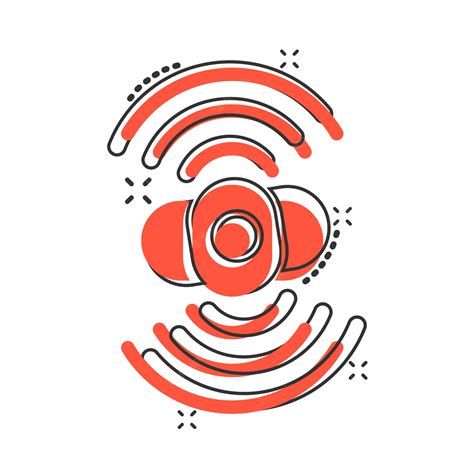 Premium Vector Motion Sensor Icon In Comic Style Waves Vector Cartoon