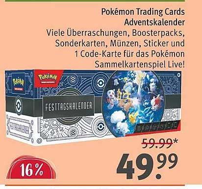 Pokémon Trading Cards Adventskalender Angebot Bei Rossmann 1prospekte De
