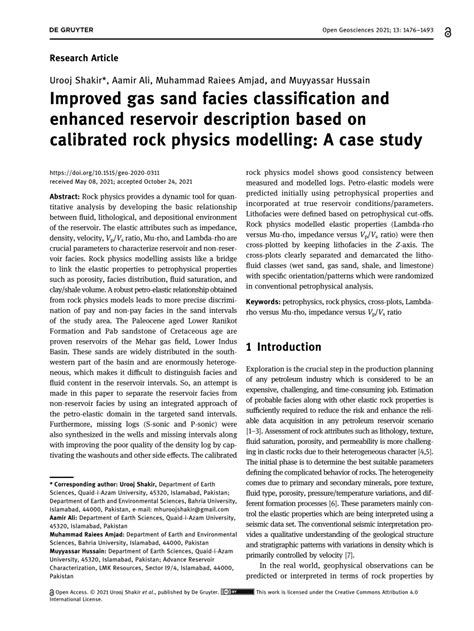 Pdf Improved Gas Sand Facies Classification And Enhanced Reservoir Description Based On