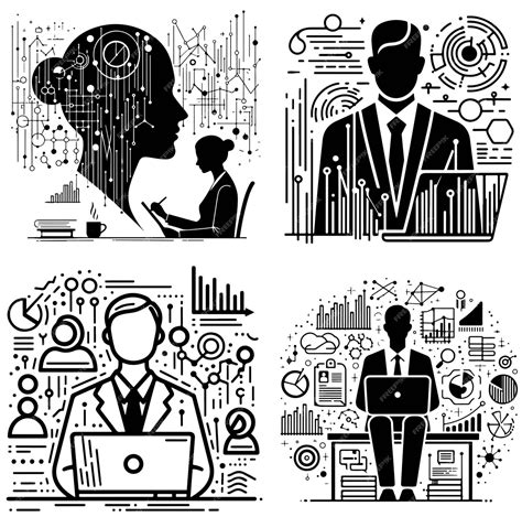 Premium Vector Big Data Scientist Outline Icon Collection Or Set Big