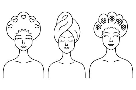 머리 장식을 한 여자들 수건으로 만든 터번 목욕할 때 머리카락이 젖지 않도록 보호하는 모자 3 명에 대한 스톡 벡터 아트 및 기타 이미지 Istock
