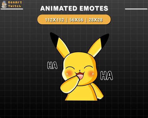 Animated Twitch Emote Pikachu Laughing Cute Pokemon Twitch Emotes Cute Emotes For Youtube