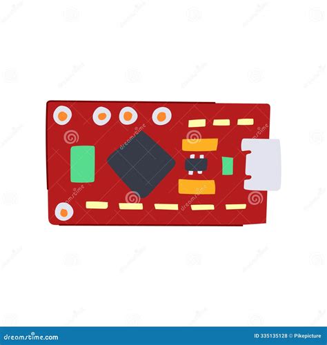 Processor Microcontroller Cartoon Vector Illustration Stock Illustration Illustration Of