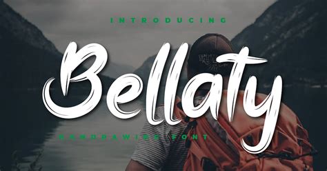 bellaty brush handwritten font decorative script and handwritten ft